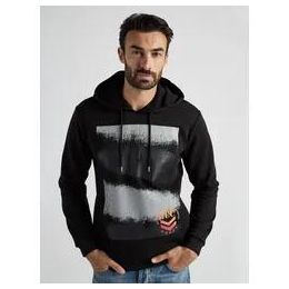 Kapuzenpullover JCC "310212102", Herren, Gr. XL, schwarz, Obermaterial: 60% Baumwolle, 40% Polyester, Pullover Sweatshirt Hoodie