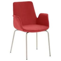 mayer Sitzm&ouml;bel B&uuml;rostuhl MAYER SITZM&Ouml;BEL "Sessel myHELIOS", rot (kirschrot, chrom edelstahllook), B:58cm H:86cm T:59cm, Metall, Polyester, St&uuml;hle, Esszimmerstuhl