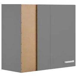 Eckh&auml;ngeschrank Optifit "Parma", grau (basaltgrau), B:85cm H:70,4cm T:45cm, Holzwerkstoff, Schr&auml;nke, H&auml;ngeschrank K&uuml;chenh&auml;ngeschrank, Breite 85 x 45 cm