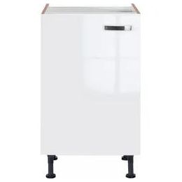 Sp&uuml;lenschrank KOCHSTATION "KS-Cara", wei&szlig; (wei&szlig; glanz, wei&szlig;), B:50cm H:87cm T:58,4cm, Schr&auml;nke, Sp&uuml;lenschrank, Breite 50 cm