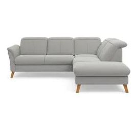 Sit & More Ecksofa SIT & MORE "Romero L-Form", silber, B:250cm H:91cm T:220cm, 90% Polyester 10%Polyamid, Sofas, Ecksofa, wahlweise mit oder ohne TV-Funktion, Bettfunktion, Bettkasten