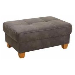 Hocker Home Affaire "Puccini", grau (anthrazit), B:99cm H:45cm T:65cm, Luxus-Microfaser Lederoptik (100% Polyester);Luxus-Microfaser ALTARA NUBUCK (100% Polyester), Hocker, Polsterhocker, mit Kontrastnaht