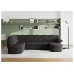 Wohnlandschaft DOMO collection "Pegnitz, zeitlos&modern, elegante R&uuml;ckensteppung, Breite 292cm, U-Form", braun (espresso), B:292cm H:82cm T:180cm, 92% Polyester, 8% Nylon, Sofas, Wohnlandschaft, wahlweise mit Bettfunktion