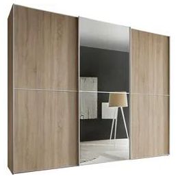 Schwebet&uuml;renschrank STAUD "Sinfonie Plus, edles Design in hochwertiger Qualit&auml;t, Made in Germany", sonoma eiche, B:249cm H:222cm T:68cm, Holzwerkstoff, Schr&auml;nke, Schwebet&uuml;renschrank, Mit Spiegelt&uuml;re und vier verschiedenen Ausstattungsvarianten