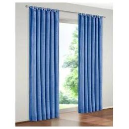 Vorhang WIRTH "Trondheim 328 g/m2" Gr. 15, blau (royalblau), B:270cm H:245cm, Chenille, Polyacryl, Gardinen