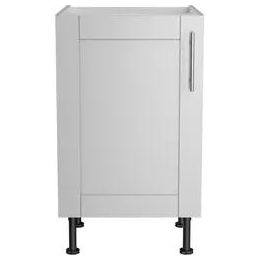 Sp&uuml;lenschrank KOCHSTATION "KS-Ahus", grau (hellgrau matt, hellgrau), B:50cm H:87cm T:58,4cm, Schr&auml;nke, Sp&uuml;lenschrank, Breite 50 cm