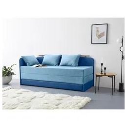 Polsterliege Maintal "Diana", blau, B:84cm, Komplettbetten, mit Stauraum
