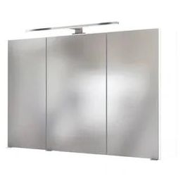 Spiegelschrank Welltime "Livorno", wei&szlig; (wei&szlig;, wei&szlig;), B:100cm H:64cm T:20cm, Schr&auml;nke, Spiegelschrank, Inklusive LED-Beleuchtung