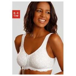 Entlastungs-BH Nuance, Damen, Gr. 95, Cup C, grau (wei&szlig;, taupe), Spitze, Obermaterial: 85% Baumwolle, 10% Polyamid, 5% Elasthan, BHs Entlastungs-BH, ohne B&uuml;gel aus Baumwolle &ndash; auch ideal f&uuml;r gro&szlig;e Gr&ouml;&szlig;en, Topseller