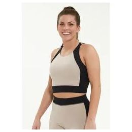 Sport-BH Endurance "Gaciao", Damen, Gr. M, schwarz (schwarz, beige), 72% Nylon, 28% Elasthan, mehrfarbig, BHs Sport-BH, aus feuchtigkeitsregulierendem Material
