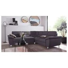 Sit & More Ecksofa SIT & MORE "Sorano L-Form", grau (anthrazit), B:249cm H:88cm T:229cm, Sofas, Ecksofa, wahlweise mit Bett- und Relaxfunktion, inkl. Bettkasten