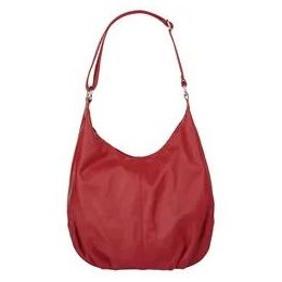 Shopper CLUTY, Damen, Gr. B/H/T: 31cm x 28cm x 7cm onesize, rot, Leder, leicht gl&auml;nzend, unifarben, Taschen Shopper, echt Leder, Made in Italy