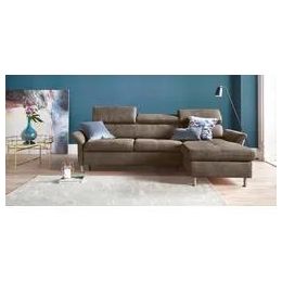 Ecksofa exxpo - SOFA FASHION "Maretto, bequem & komfortabel, bodenfrei, Breite 257cm, L-Form", grau (delphin), B:257cm H:96cm T:167cm, Luxus-Microfaser (100% Polyester), Sofas, Ecksofa, inkl. Kopf- bzw. R&uuml;ckenverstellung, wahlweise mit Bettfunktion