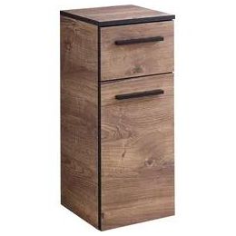 Unterschrank SAPHIR "Quickset 374 Badschrank, 1 T&uuml;r, 1 Schublade, inkl. T&uuml;rd&auml;mpfer", braun (eiche ribbeck quer nachbildung), B:30cm H:72cm T:33cm, Schr&auml;nke, Unterschrank, Badezimmer-Unterschrank, Eiche Ribbeck quer Nachbildung, 30 cm breit