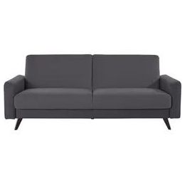 3-Sitzer exxpo - SOFA FASHION "Samso, elegant und bequem, toller Sitzkomfort, Schlafsofa", braun, B:222cm H:89cm T:93cm, Sofas, Kippcouch, inklusive Bettfunktion und Bettkasten, Komfortsitzh&ouml;he 49cm