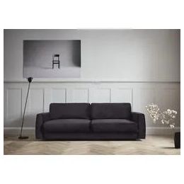 2,5-Sitzer OTTO HOME "Hobro", schwarz, B:236cm H:80cm T:102cm, Luxus-Microfaser Lederoptik (100% Polyester);Struktur grob (100% Polyester);Samtoptik (100% Polyester), Sofas, in 3 Bezugsqualit&auml;ten in vielen Farben, Design by Morten Georgsen