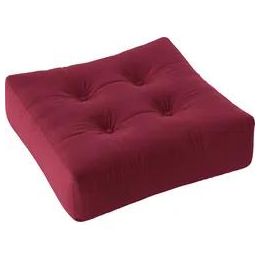 Pouf KARUP DESIGN "More Pouf", rot (bordeaux), B:70cm H:22cm T:70cm, Stoff, Poufs, Pouf