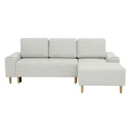 Ecksofa Home Affaire "Samu L-Form", beige (creme), B:235cm H:93cm T:160cm, Microfaser PRIMABELLE (100% Polyester);Samtoptik (100% Polyester);Struktur fein (100% Polyester), Sofas, Ecksofa, wahlweise mit Bettfunktion und Bettkasten