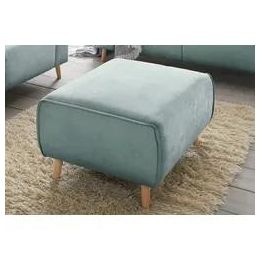Hocker Home Affaire "Janek", gr&uuml;n (mint), B:97cm H:47cm T:66cm, Struktur fein ( 100% Polyester);Struktur weich (92% Polyester, 8% Nylon);Struktur fein ( 100% Polyester), Hocker, Polsterhocker, mit Keder in scandinavischem Design