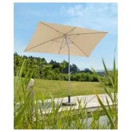 Marktschirm Schneider SCHIRME "Porto", beige (natur), Obermaterial: 100% Polyester, Standschirme, Stahl/Polyester