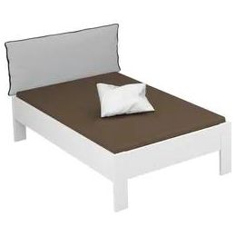 Futonbett Rauch "Aditio", wei&szlig;, B:126cm H:107cm L:208cm, Betten, Futonbett, Kopfteil Webstoff mit abgesetztem Keder