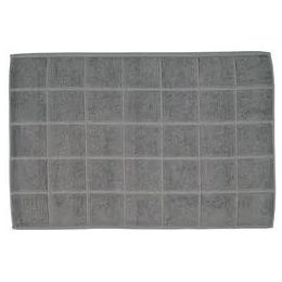 Hotelmatte Ross "Unifond", grau (flanell), H:10mm, Baumwolle, Badematten, Hotelmatte, besonders weich, Badezimmerteppich, uni
