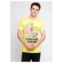 T-Shirt logoshirt "Spongebob", Herren, Gr. XL, bunt, 100% Baumwolle, bedruckt, normal, Rundhals, Shirts T-Shirt, mit witzigem Statement-Print