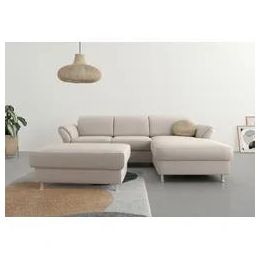 Sit & More Ecksofa SIT & MORE "Apulia L-Form", grau (elephant), B:250cm H:78cm T:185cm, Webstoff (100% Polyester);Struktur weich (90% Polyester, 10% Polyamid);Luxus-Microfaser Euphoria (100% Polyester);Samtoptik (100% Polyester), Sofas, Ecksofa, wahlweise Bettfunktion, Bettkasten und Kopf- und Armteilverstellung