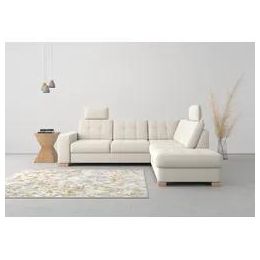 Sit & More Ecksofa SIT & MORE "Quincy L-Form", beige (creme), B:249cm H:82cm T:213cm, Sofas, Ecksofa, wahlweise mit Bettfunktion und Bettkasten