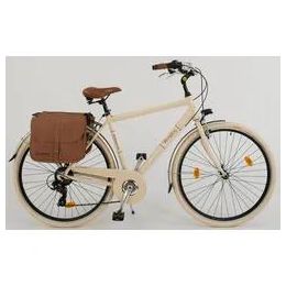 Cityrad "Citybike 605 Alu Man" Gr. 50, beige (beige, beige), VENICE - I LOVE ITALY, Fahrr&auml;der, 50cm, 28 Zoll (71,12cm), f&uuml;r Herren, Kettenschaltung