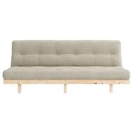 Schlafsofa KARUP DESIGN "Lean", beige (leinen), B:190cm H:73cm T:99cm, 80% Baumwolle + 20% polyester, Sofas, Schlafsofa, mit Bettfunktion und Futonmatratze