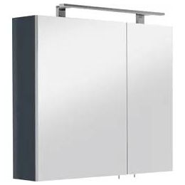 Spiegelschrank Optifit "Mino", grau (seidenglanz anthrazit), B:80cm H:68cm T:17,6cm, Schr&auml;nke, Spiegelschrank, Breite 80 cm