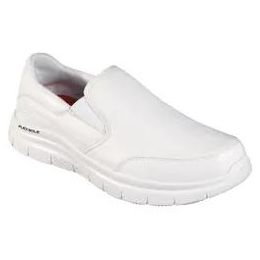 Berufsschuh Skechers "FLEX ADVANTAGE SR" Gr. 43, wei&szlig;, 43, Leder, Schuhe, Slipper f&uuml;r Gastronomie, Pflege, Krankenhaus mit Stretcheinsatz