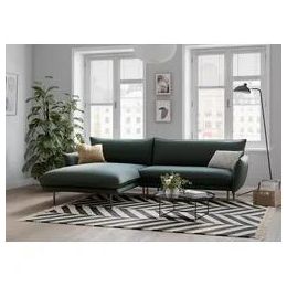 Ecksofa OTTO HOME "Stine L-Form", gr&uuml;n, B:249cm H:86cm T:159cm, Struktur (100% Polyester);Struktur weich (85% Polyester/15% Nylon);Samtoptik (100% Polyester), Sofas, Ecksofa, Besonderes Design durch Kissenoptik und Keder, by Morten Georgsen