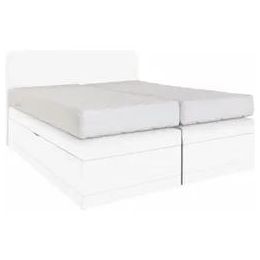 Boxspringbett, wei&szlig;, B:195cm L:212cm, Box und Kopfteil: Microvelours (100% Polyester) oder Kunstleder (Polyurethan);Bezug der Obermatratze: 100% Polyester, Westfalia Schlafkomfort, Komplettbetten, Boxspringbett, wahlweise mit Bettkasten