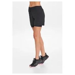 Shorts Endurance "Ingelily", Damen, Gr. 46, EURO-Gr&ouml;&szlig;en, schwarz, 100% Polyester, unifarben, kurz, Hosen Shorts, aus schnelltrocknendem Material