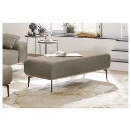 Polsterhocker W.Schillig "run", beige (ecru w82), B:150cm H:46cm T:60cm, Flachgewebe W82 Q2 (74% Polyacryl, 26% Polyester), Hocker, Polsterhocker, mit Holzsockel, F&uuml;&szlig;e in Bronze pulverbeschichtet, Breite 150 cm