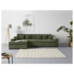 Ottomane Home Affaire "Skara L-Form", gr&uuml;n, B:310cm H:86cm T:100cm, 100% Polyester, Sofas, Ottomane, Lounge-Sofa mit Federkernpolsterung, in vielen Bezugsvarianten