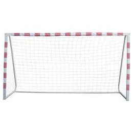 Fu&szlig;balltor SANDORA "Volley L", rot (rot, wei&szlig;), Sport-Tore, Kinder, B/H/L: 300cm x 160cm x 90cm, 1 Stk. Polyester Stahl, Polyester, Stahl, Ron-Robert Zieler Edition, 300x160x90, rot/wei&szlig;, B:300cm H:160cm L:90cm