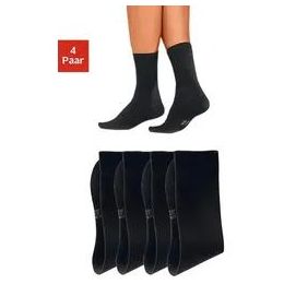 H.I.S. Basicsocken H.I.S, Herren, Gr. 39-42, schwarz, Baumwolle, Elasthan, Polyamid, unifarben, elastisch, Socken, mit hohem Baumwollanteil
