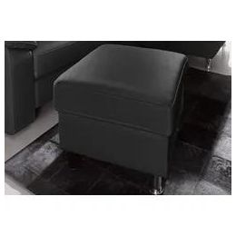 Sit & More Hocker SIT & MORE "Top Ascara", schwarz, B:55cm H:46cm T:55cm, Luxus-Microfaser (100% Polyester);NaturLeder, Hocker, Polsterhocker