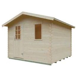 Gartenhaus Kiehn-Holz "Mellenberg 3", beige (naturbelassen), Fu&szlig;boden im Gartenhaus, ohne Dacheindeckung, Holzwerkstoff, Gartenh&auml;user, Gartenhaus