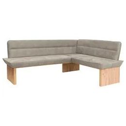 Eckbank OTTO HOME "Beluna Polsterbank, Sitzecke", braun (latte, decor wotan eiche), B:210cm H:89cm T:169cm, Polyester, Sitzb&auml;nke, Eckbank, mit Wellenunterfederung im Sitz, TOPSELLER