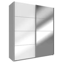 Schwebet&uuml;renschrank wimex "Easy", wei&szlig; (wei&szlig;, wei&szlig;glas, spiegel), B:135cm H:210cm T:65cm, Schr&auml;nke, Schwebet&uuml;renschrank, mit Glas und Spiegel