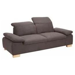 2,5-Sitzer Home Affaire "Bergamo Multifunktions-Couch, elegant und komfortabel", braun (espresso), B:215cm H:77cm T:90cm, Chenille 100% Polyester;Struktur fein ( 100% Polyester);Luxus-Kunstleder;Struktur weich (100% Polyester), Sofas, mit Armlehn-und R&uuml;ckenfunktion, Federkern