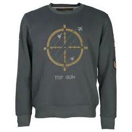 Sweatshirt Top Gun "Target Disc TG20191028", Herren, Gr. 54XL, blau (petrol), Obermaterial: 65% Baumwolle; 35% Polyester, Sweatshirts Sweatshirt