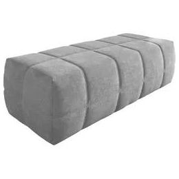 Hocker DOMO collection "Brandon", grau (hellgrau), B:150cm H:40cm T:60cm, Kunstleder SOFTLUX;Luxus-Microfaser in Antikleder-Optik(100% Polyester);Luxus-Microfaser (100% Polyester), Hocker, Polsterhocker, gro&szlig;e Ausf&uuml;hrung passend zu "Brandon", auch in Cord