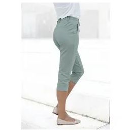Caprileggings Lascana, Damen, Gr. 42, N-Gr, gr&uuml;n (mint), Obermaterial: 70% Viskose, 25% Polyamid, 5% Elasthan, unifarben, Basic kniebedeckend, Hosen, mit seitlichen Taschen, Loungewear, Topseller