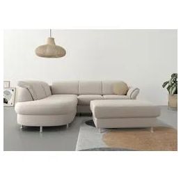 Sit & More Ecksofa SIT & MORE "Apulia L-Form", grau (elephant), B:250cm H:78cm T:212cm, Webstoff (100% Polyester);Struktur weich (90% Polyester, 10% Polyamid);Luxus-Micofaser Euphoria (100% Polyester);Samtoptik (100% Polyester), Sofas, Ecksofa, wahlweise Bettfunktion, Bettkasten und Kopf- und Armteilverstellung