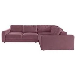 Ecksofa Home Affaire "Bloomfield, Breite 304cm, Mega Polsterecke mit viel Platz, L-Form", rosa (altrosa), B:304cm H:84cm T:224cm, 100% Polyester, Sofas, Ecksofa, extra tiefe Sitzfl&auml;che, wahlweise mit Sitztiefenverstellung